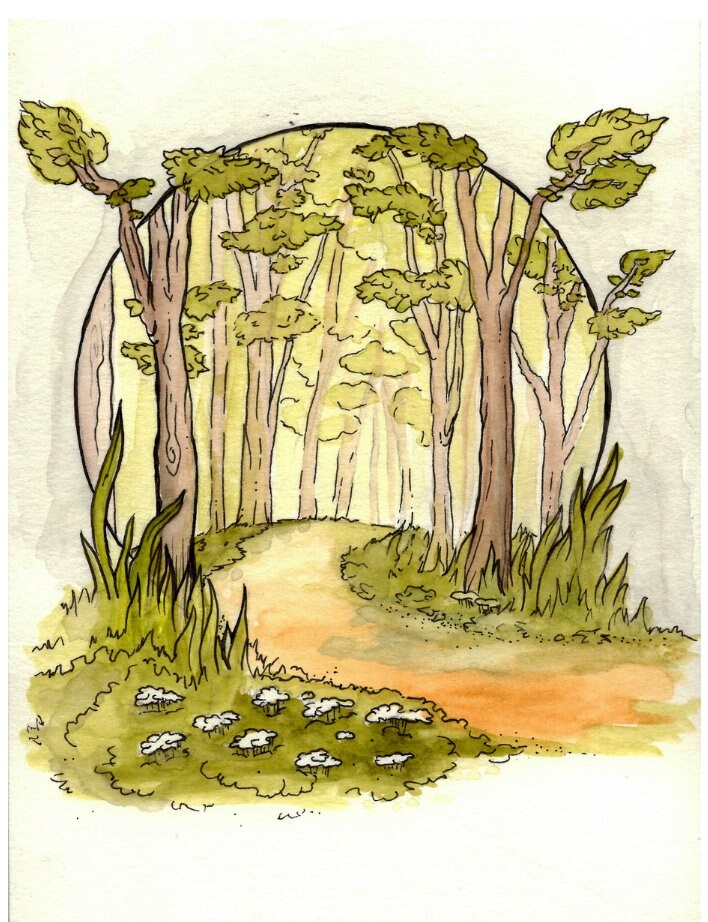 Forest Path Print - Etsy