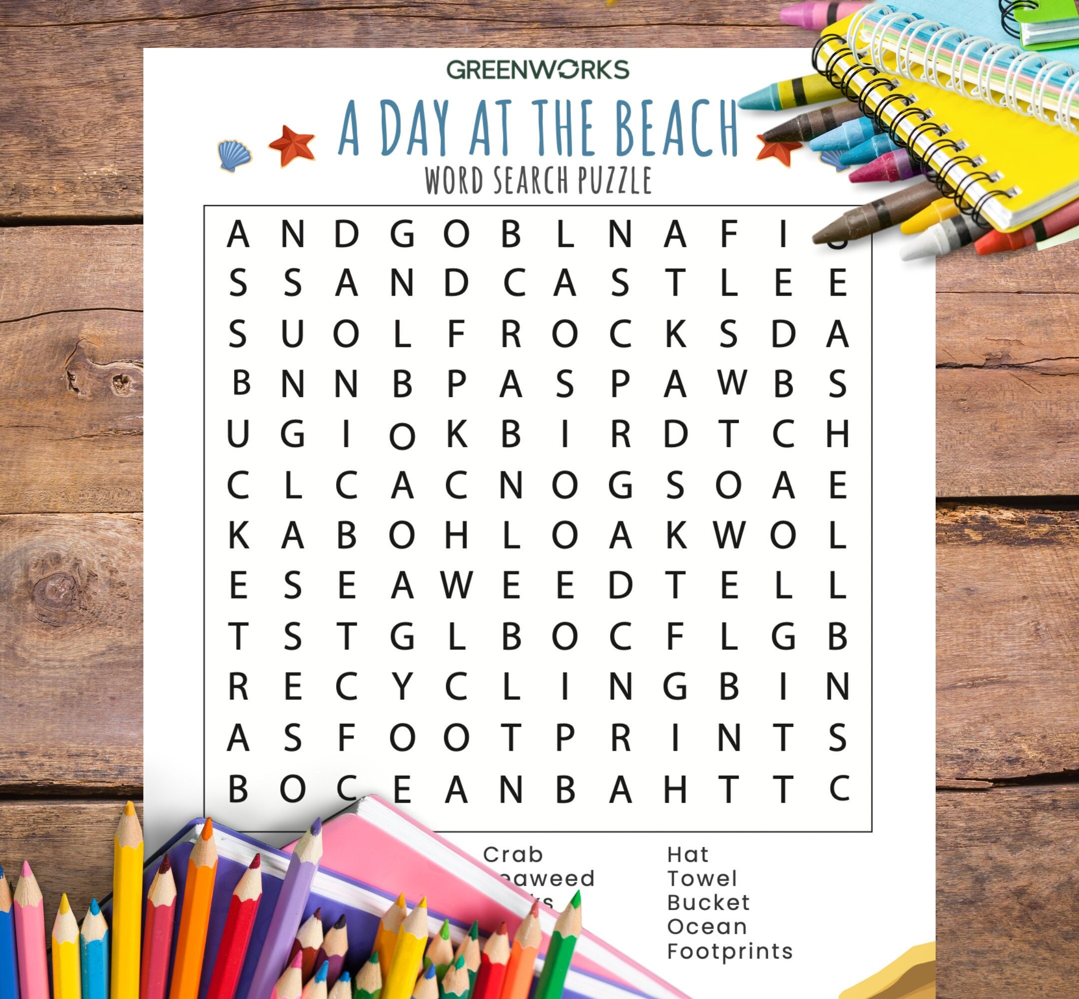 Beach Word Search Puzzle for Kids - Etsy
