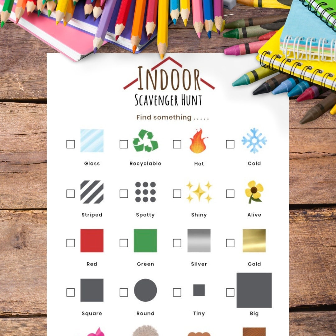 INDOOR (winter) Scavenger Hunt for Kids - Etsy