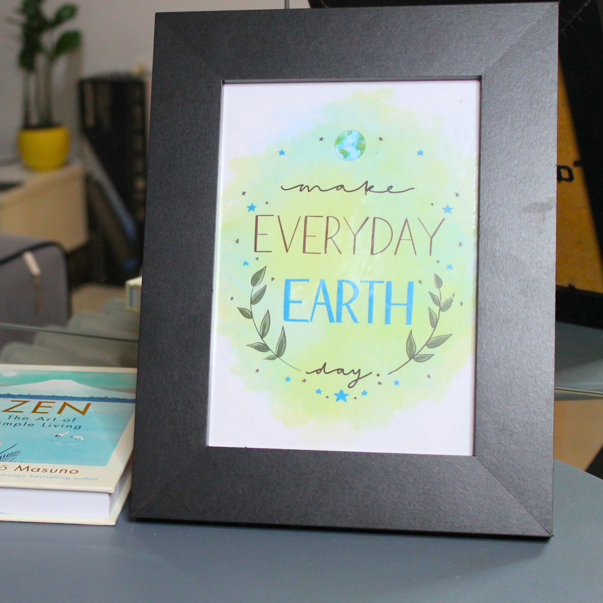 Make Everyday Earth Day Watercolour A5 Poster Wall Art - Environmental ...