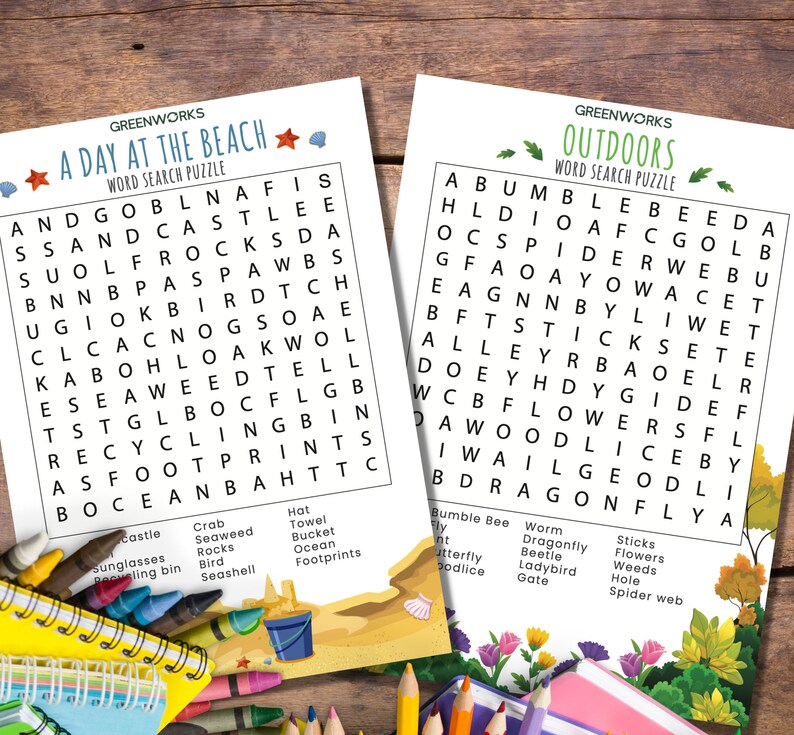 Outdoors Word Search Puzzle for Kids - Etsy