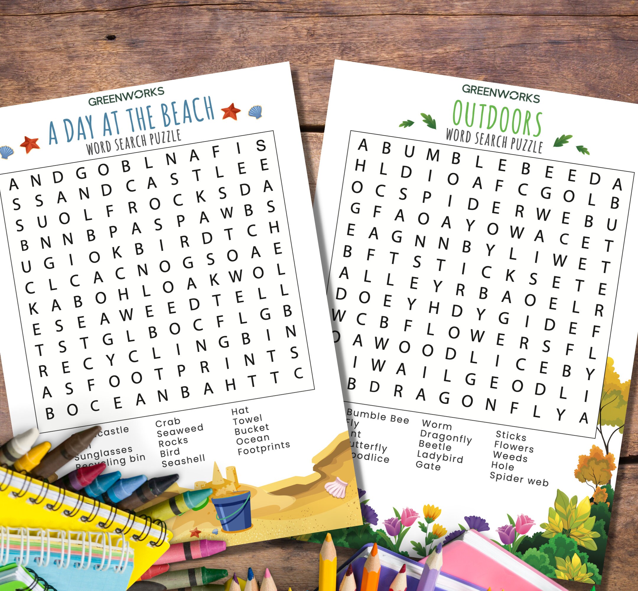 Outdoors Word Search Puzzle for Kids - Etsy