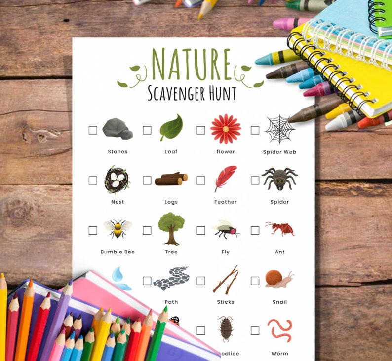 Activity Sheet Bundle - Nature Scavenger Hunt & Outdoor Word Search ...