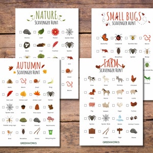 Leaf Scavenger Hunt for Kids - INSTANT DOWNLOAD - Etsy