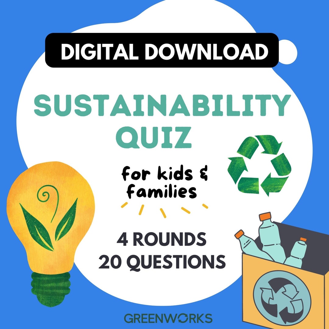 Sustainability Quiz for Children and Families PDF or MP4 Video INSTANT ...