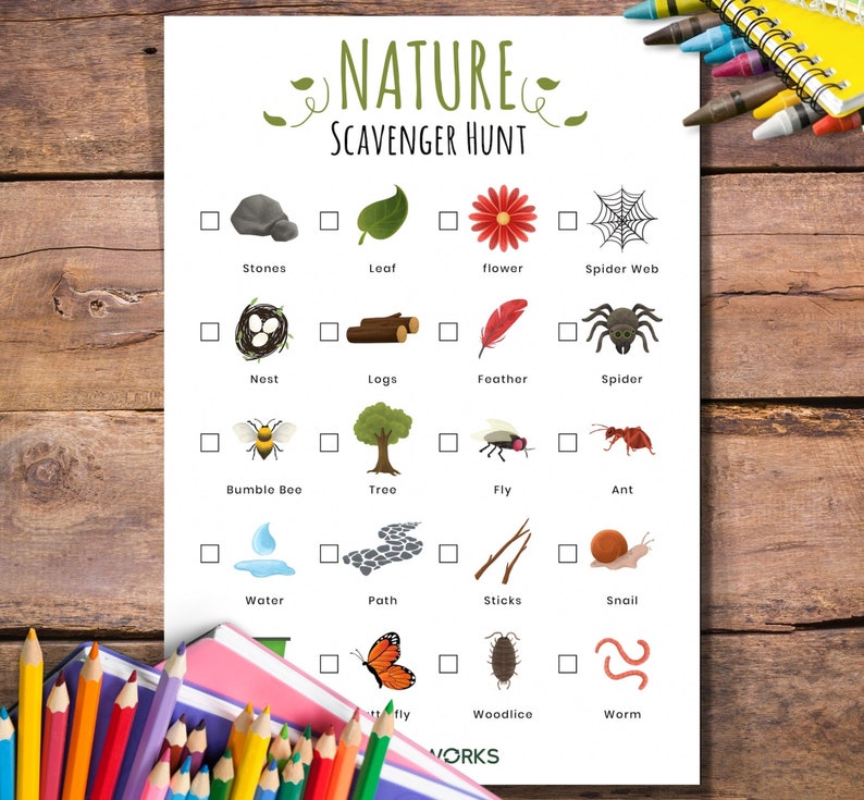 Nature Scavenger Hunt for Kids - Etsy