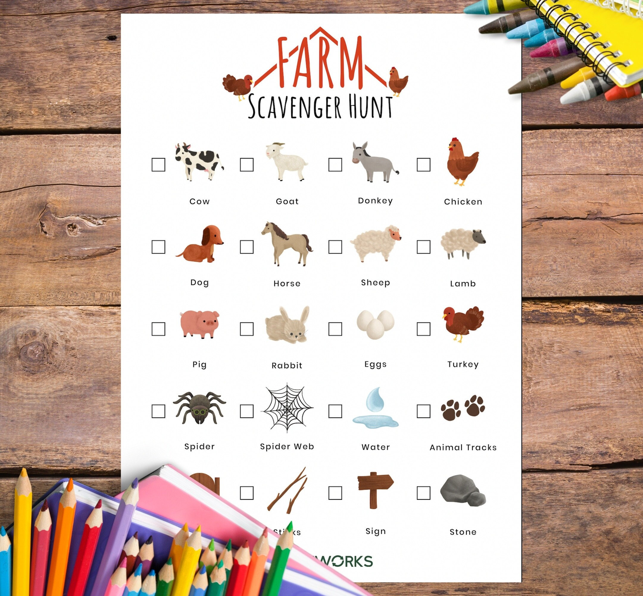 Farm Scavenger Hunt for Kids - Etsy