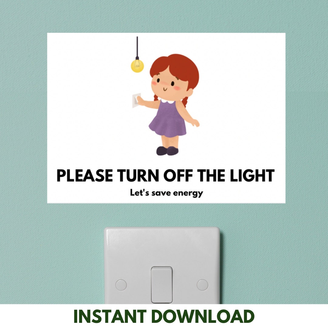 Turn off the Light Poster/print - INSTANT DOWNLOAD - Etsy