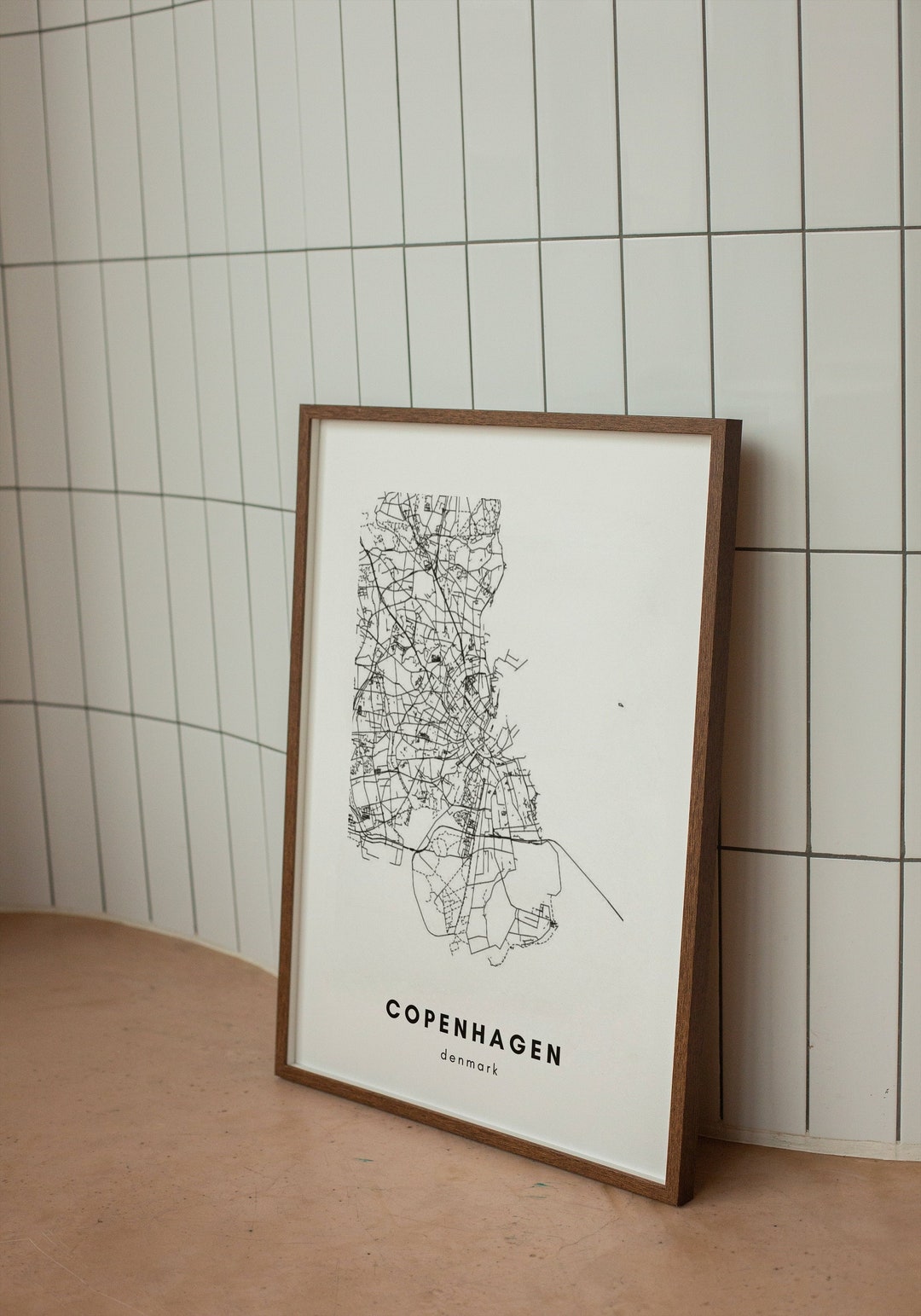 Copenhagen Street Map Print - Etsy