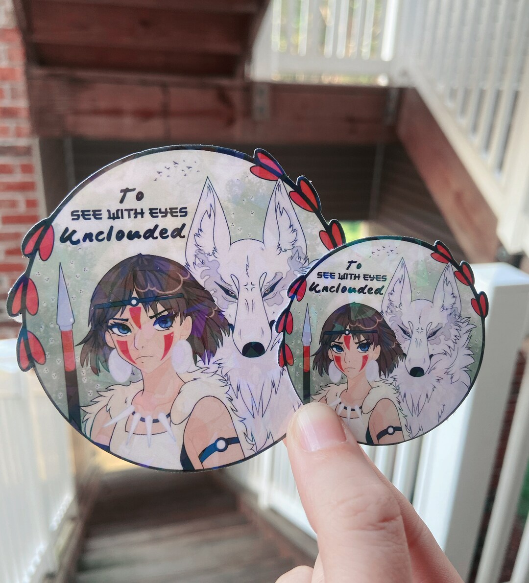 Wolf Girl Holographic Inspired Sticker to See With Eyes - Etsy