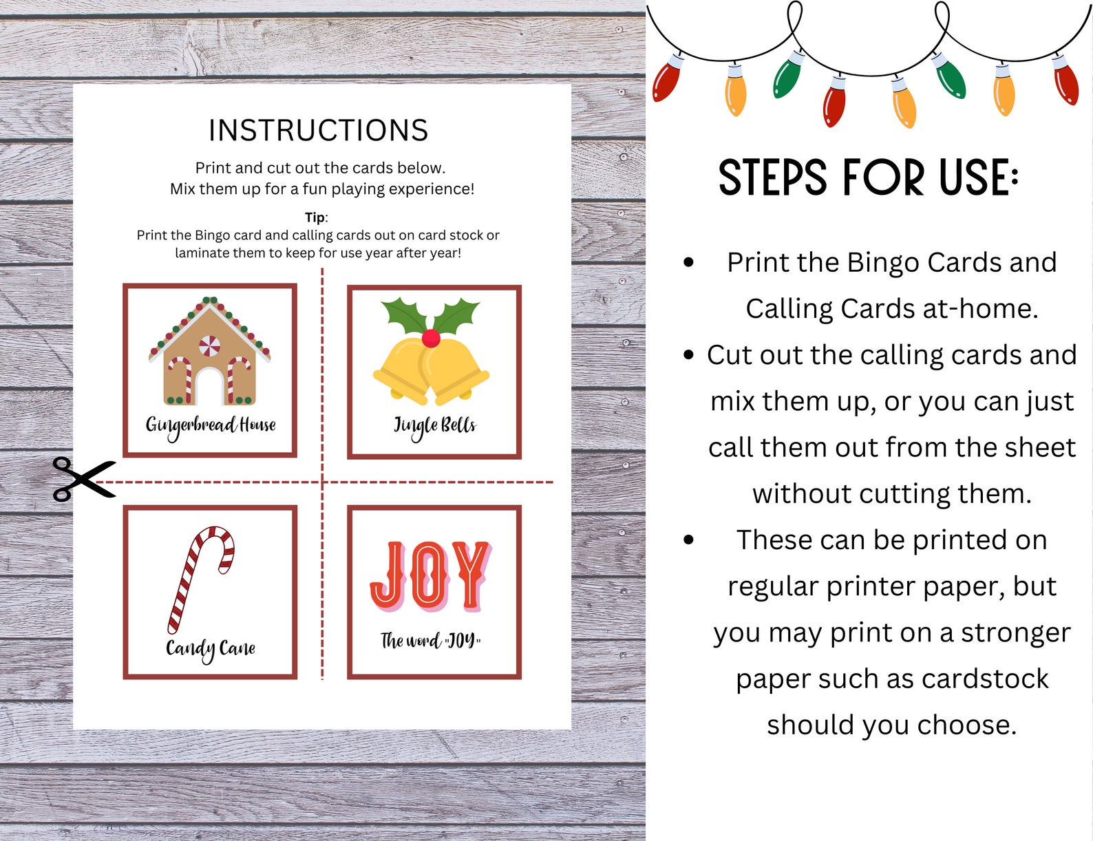 Holiday Bingo Christmas Bingo Christmas Game Printable Bingo Party Game ...