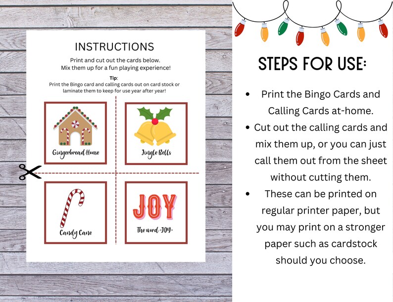 Holiday Bingo Christmas Bingo Christmas Game Printable Bingo Party Game ...