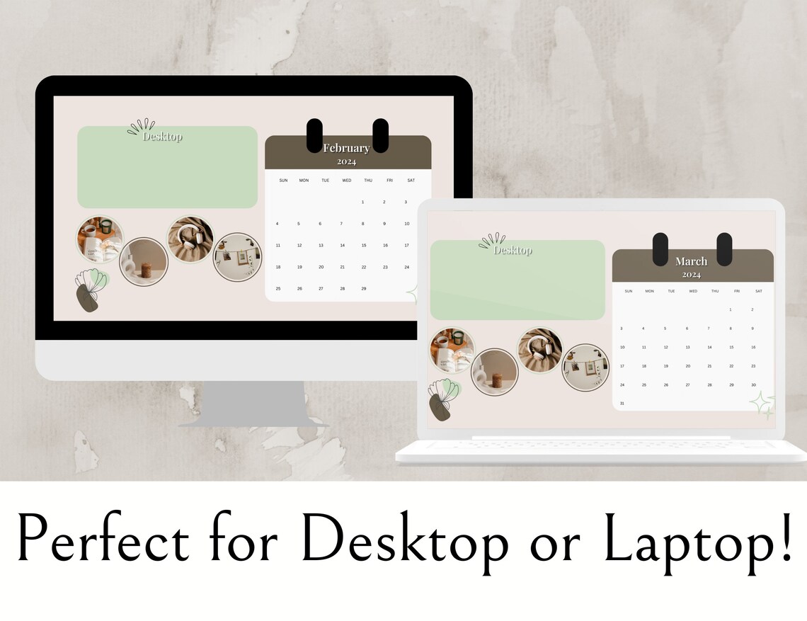 Editable Desktop Wallpaper Desktop Calendar January 2024-december 2024 ...