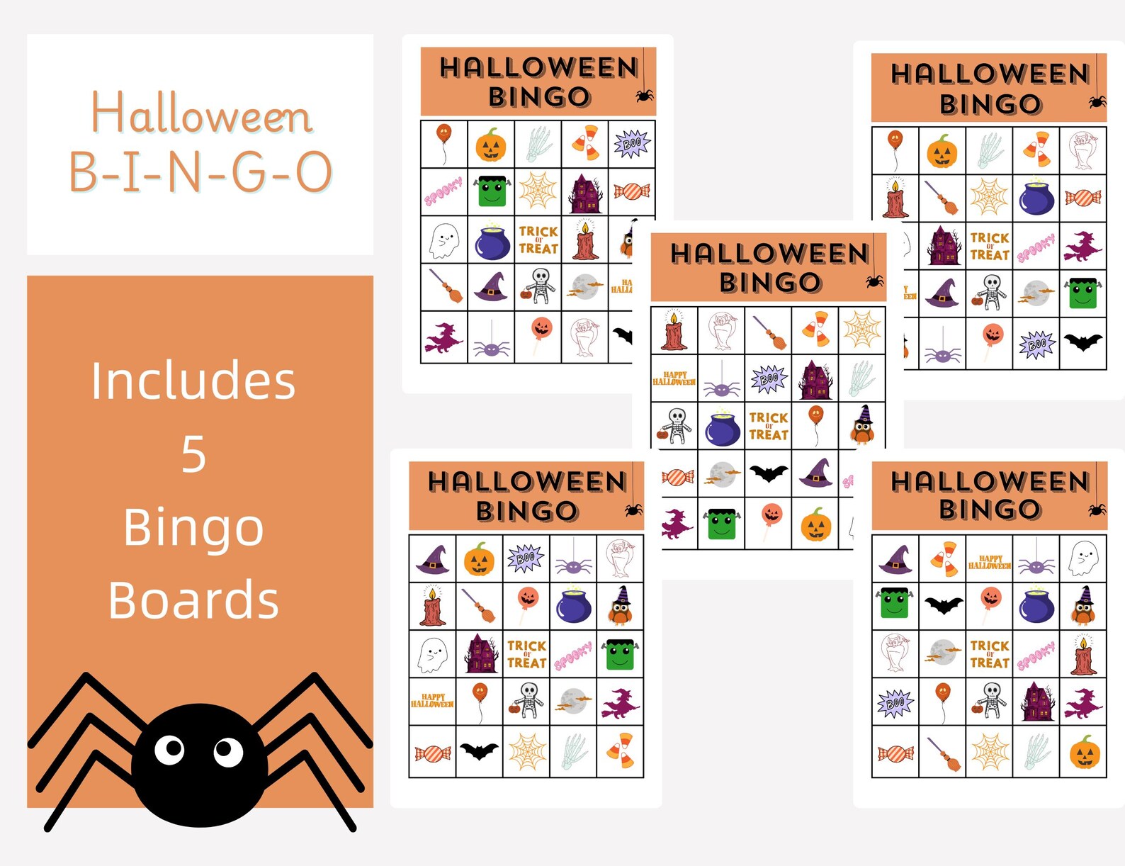 Halloween Bingo | Halloween Printable Games | Halloween Activities for ...