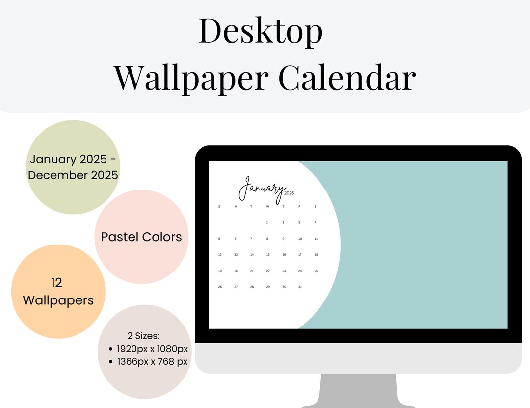 2025 Desktop Wallpaper Calendar | Pastel Desktop Wallpaper | Desktop ...