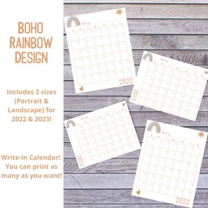 Printable Calendar, Fillable Calendar, 2023 and 2024 Calendar, Monthly ...