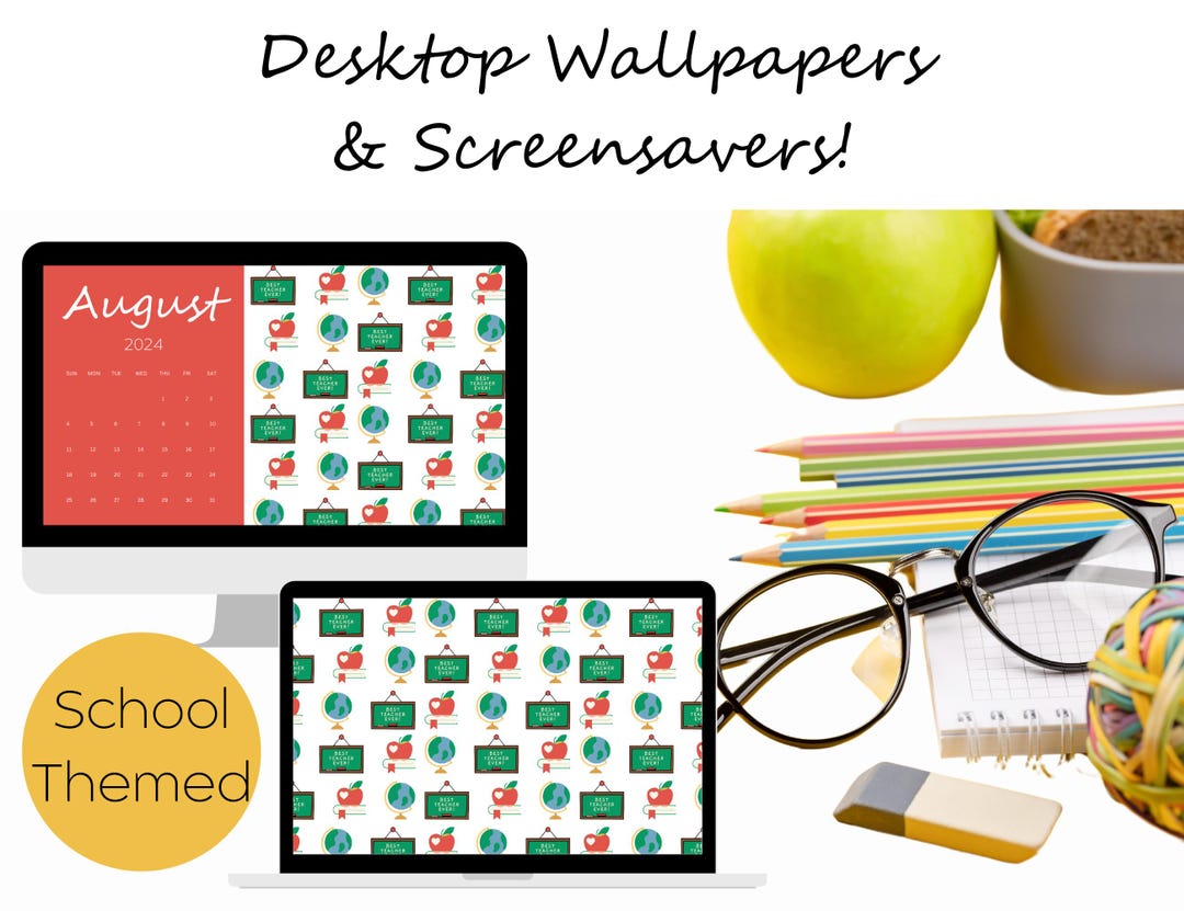 Back-to-school Desktop Wallpapers 2024-2025 Desktop Calendar Teacher ...