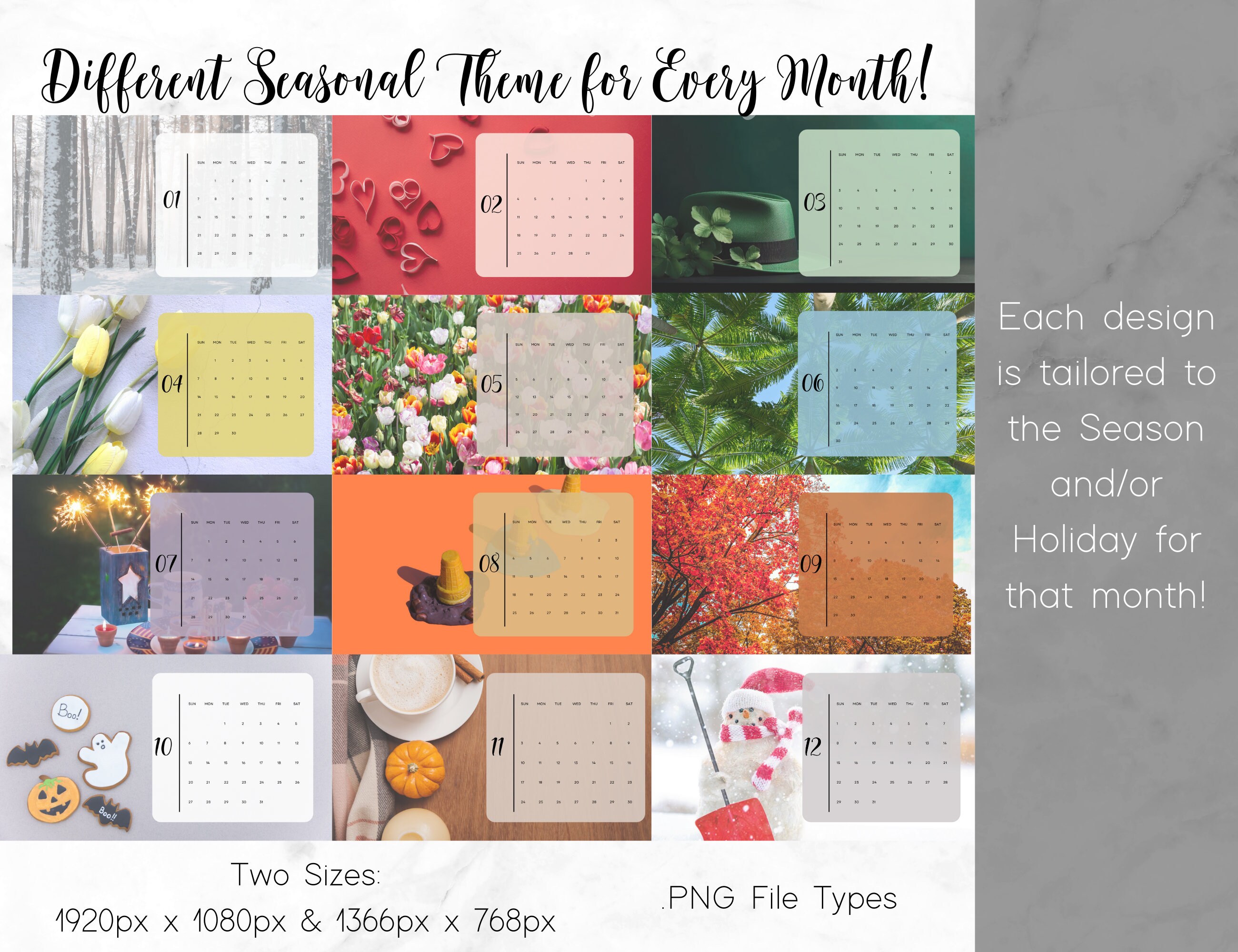 2024 Desktop Calendar 2024 Desktop Wallpaper Seasonal Desktop Wallpaper ...