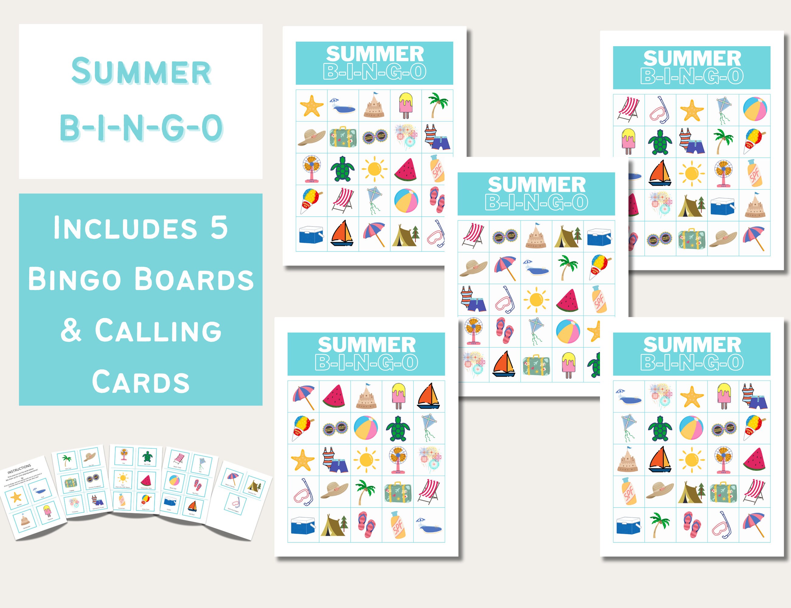 Summer Word Search | Summer BINGO | Summer Game Bundle | Summer ...
