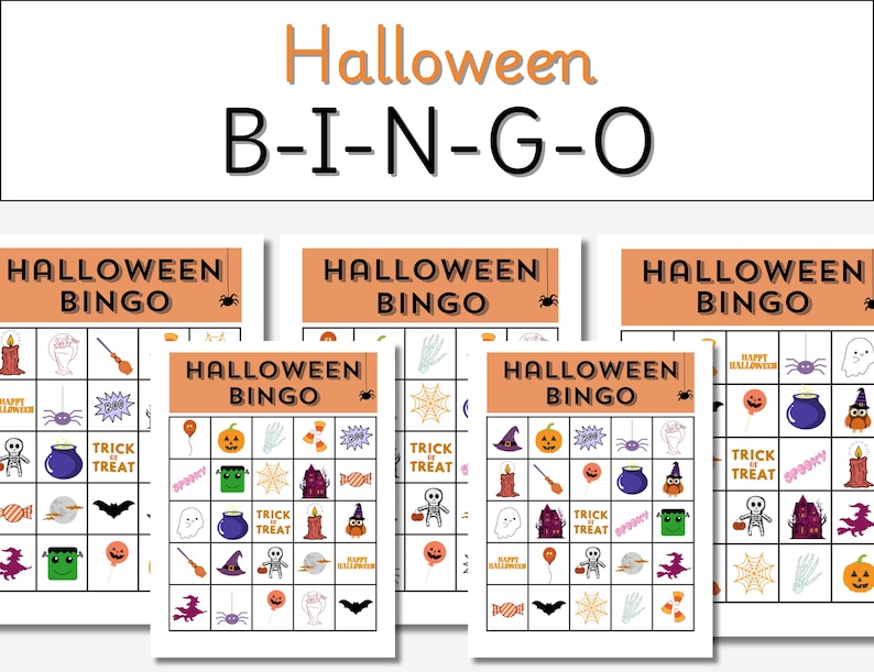 Halloween Bingo | Halloween Printable Games | Halloween Activities for ...