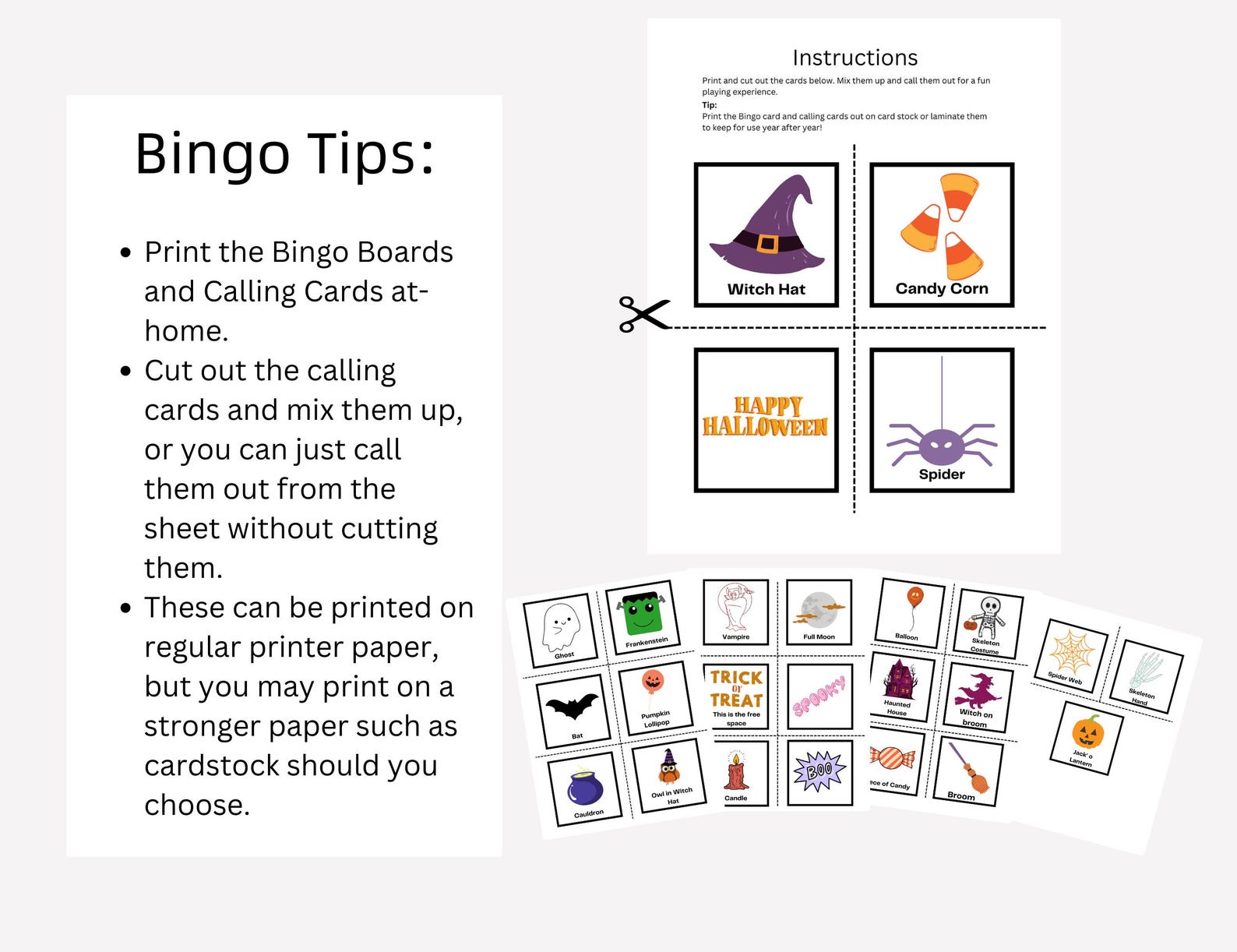 Halloween Bingo | Halloween Printable Games | Halloween Activities for ...