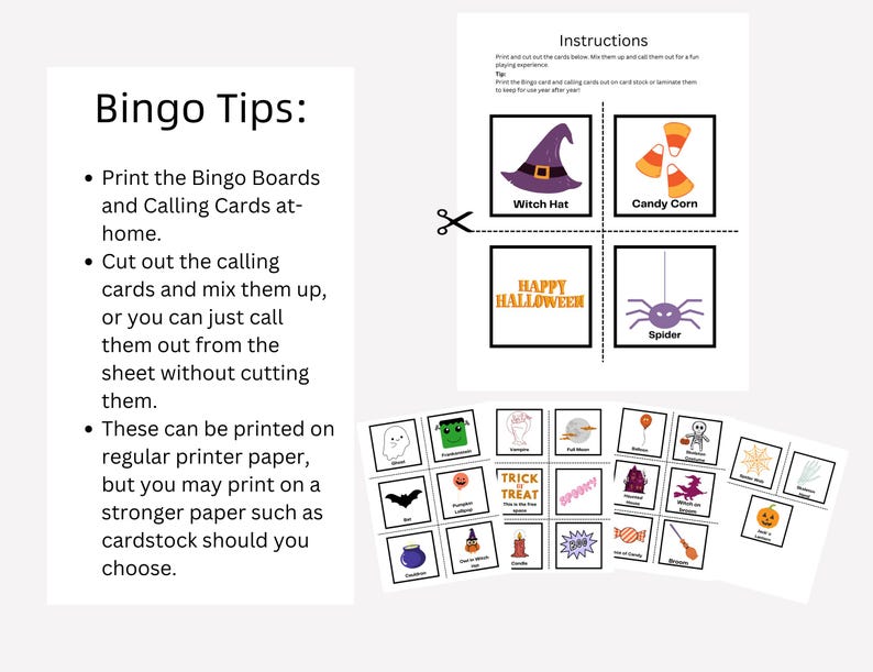 Halloween Bingo | Halloween Printable Games | Halloween Activities for ...