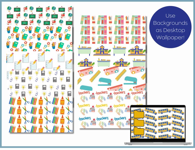 Back-to-school Desktop Wallpapers 2024-2025 Desktop Calendar Teacher ...