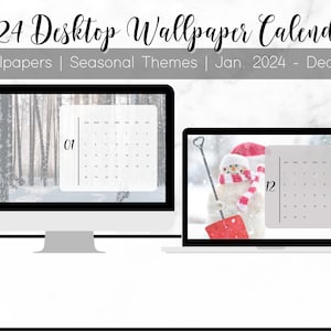 2024 Desktop Calendar 2024 Desktop Wallpaper Seasonal Desktop Wallpaper ...