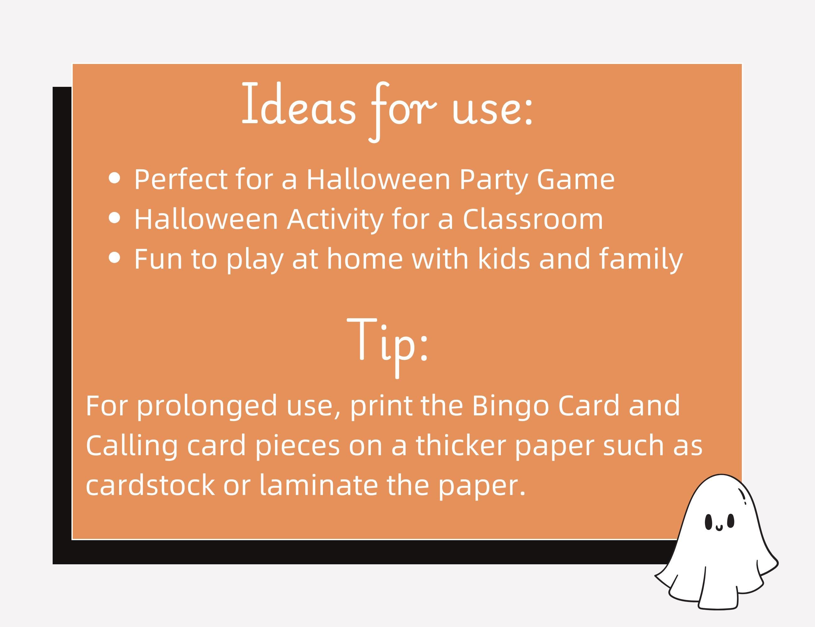 Halloween Bingo | Halloween Printable Games | Halloween Activities for ...
