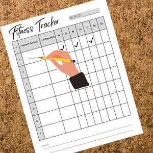 Fitness Tracker Printable / Digital / Workout Planner - Etsy