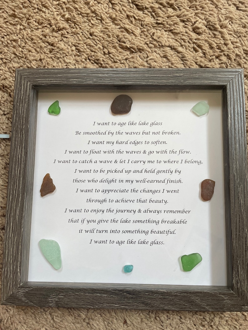 Lake Glass Poem - Etsy