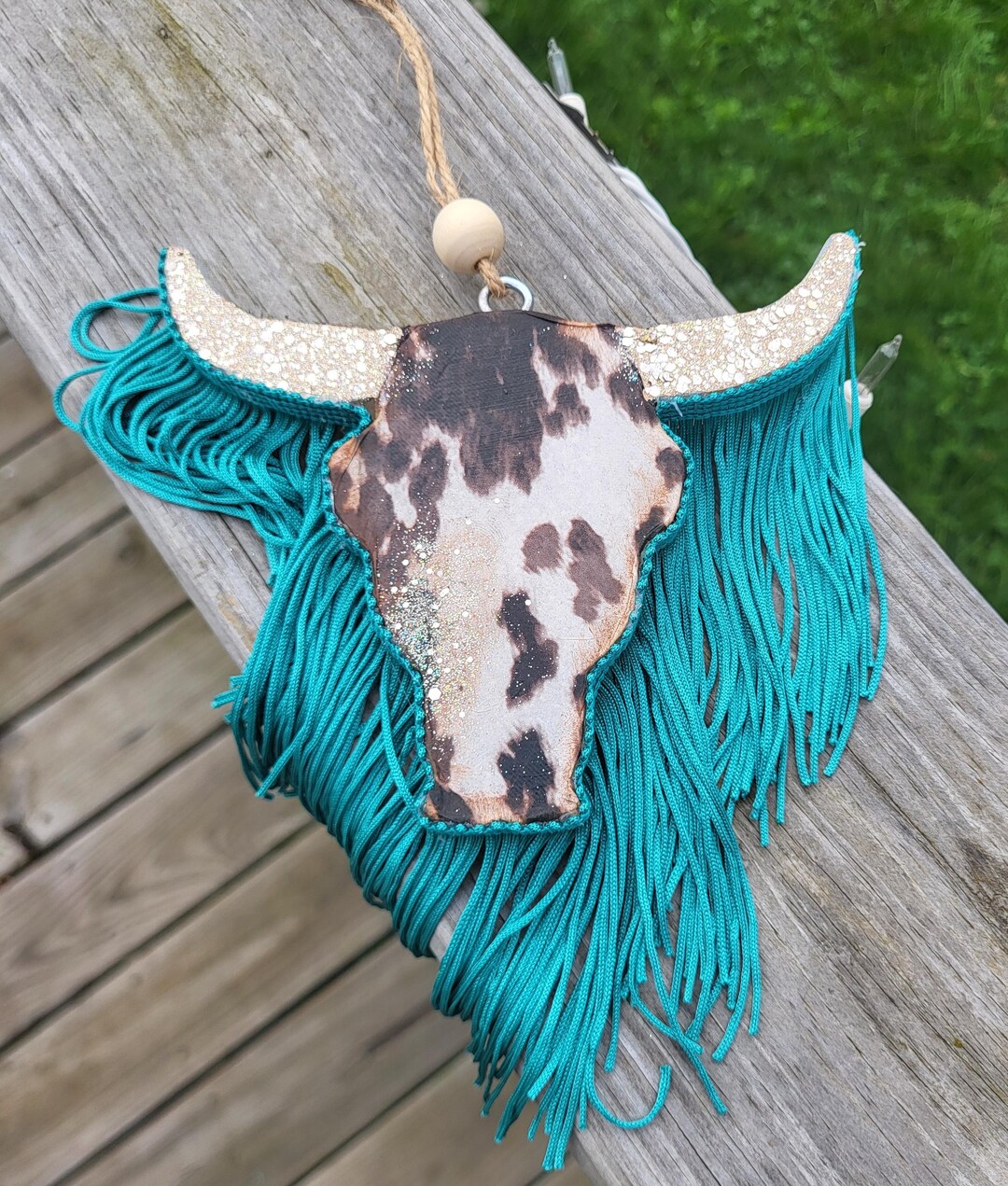 Western Car Freshie, Steer Head Car Freshie, Cow Air Freshener, Aztec ...