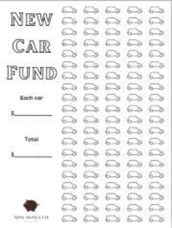 New Car Savings Tracker Printable - Etsy