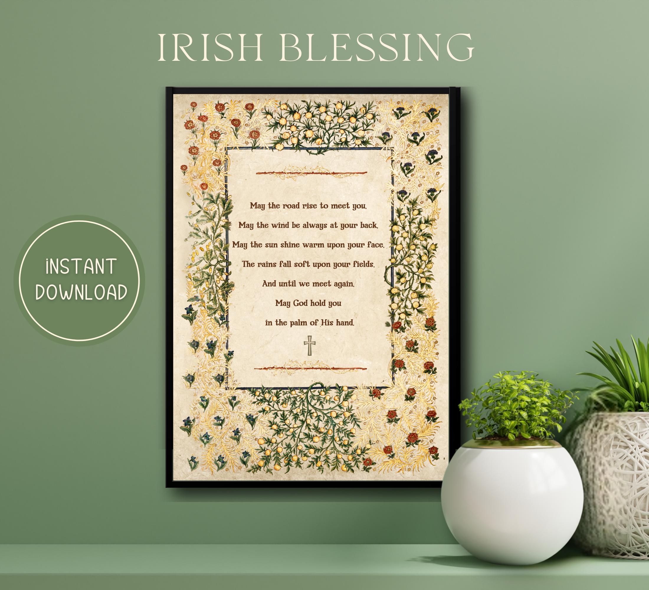 Irish Blessing Wall Art | Celtic Home Decor | Irish Blessings |celtic ...
