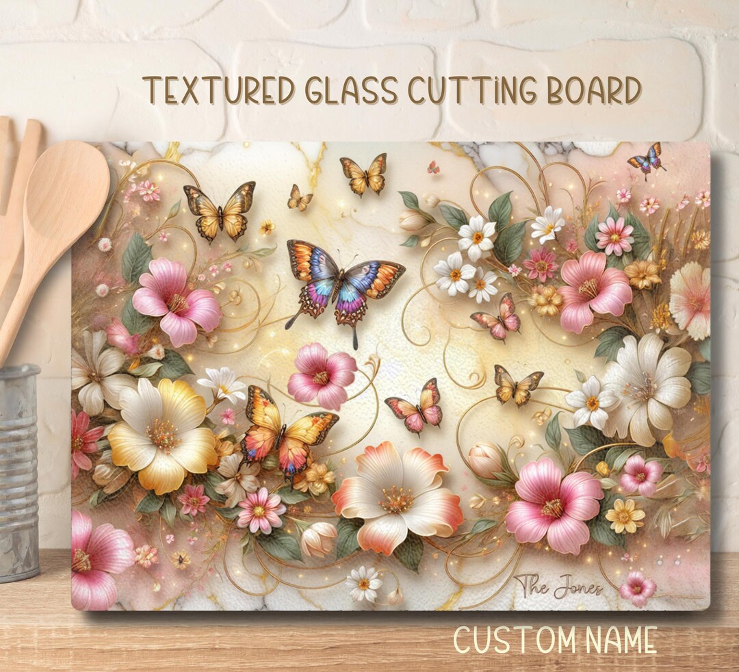 Custom Glass Cutting Board, Glass Cutting Board, 3dflowers, Cutting ...
