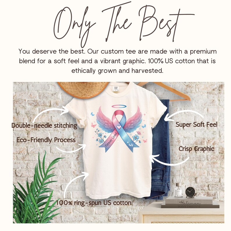 Infant Loss Ribbon Shirt, One in Four, Miscarriage Gift, Pink and Blue ...