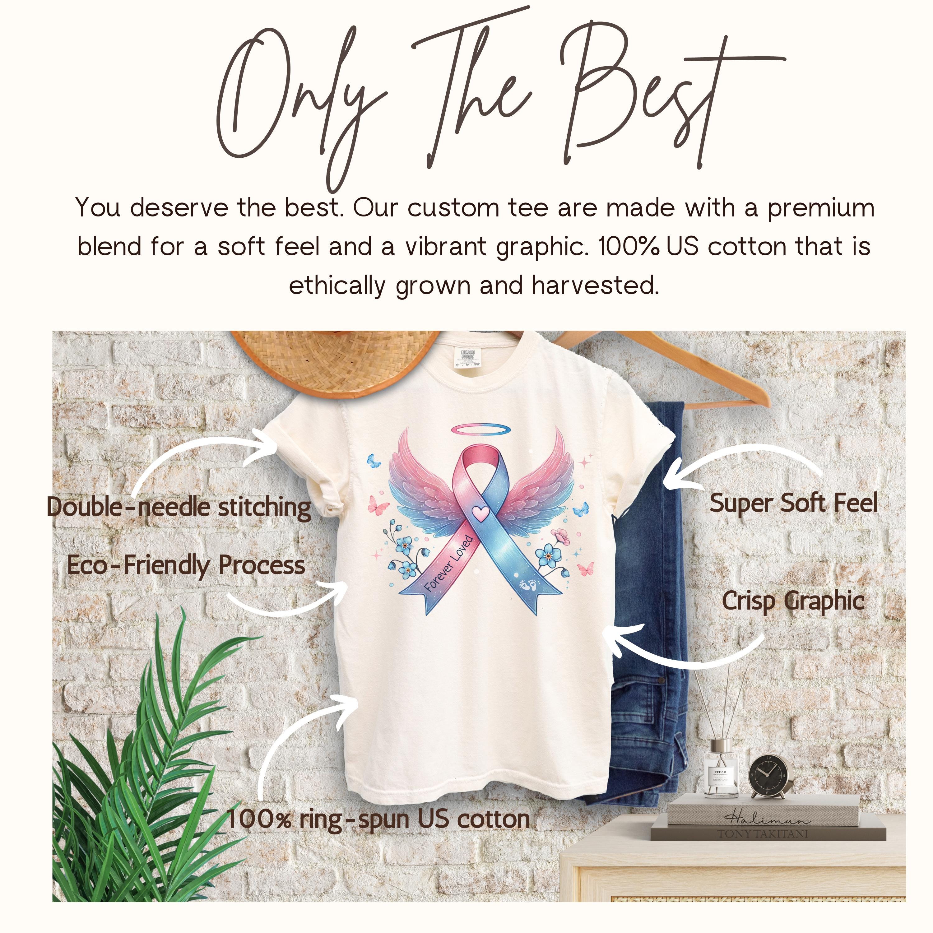 Infant Loss Ribbon Shirt, One in Four, Miscarriage Gift, Pink and Blue ...