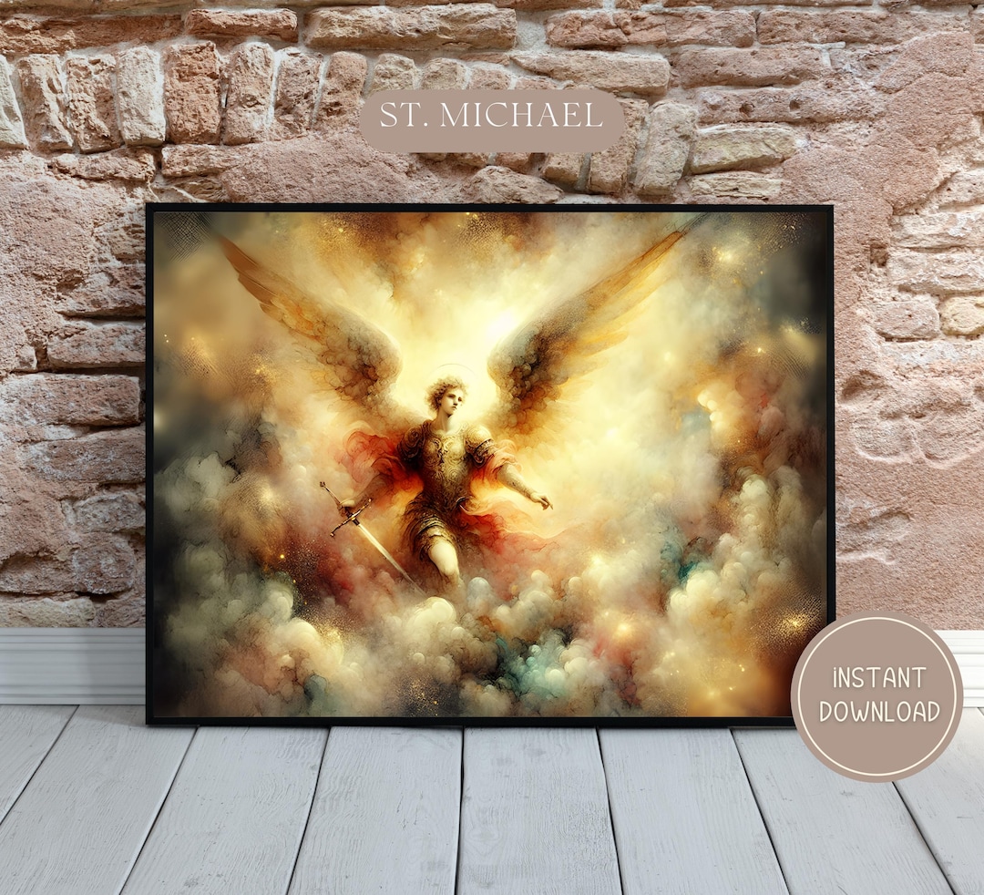Saint Michael, Archangel Michael, Christian Art Print, Saint Michael ...