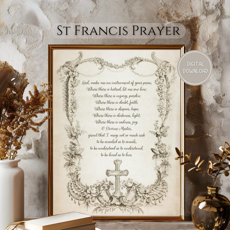 Saint Francis Prayer - Etsy