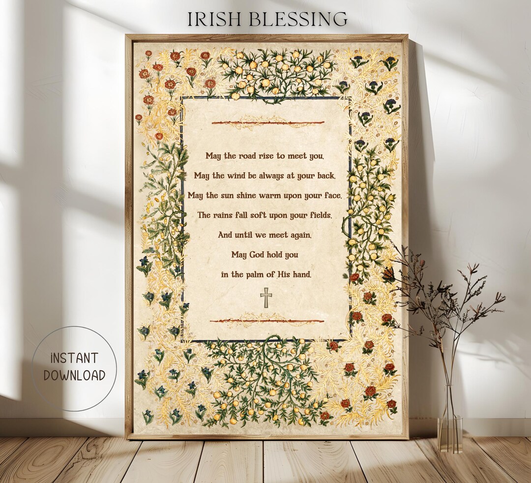 Irish Blessing Wall Art | Celtic Home Decor | Irish Blessings |celtic ...