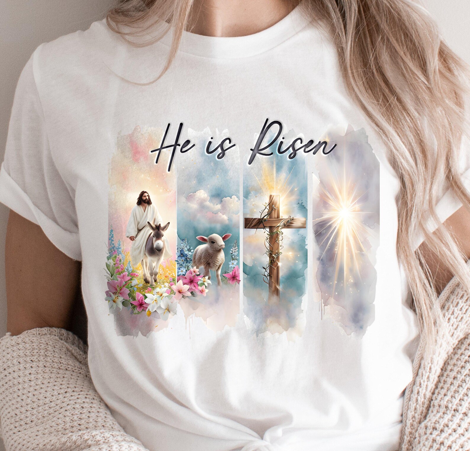 He is Risen Easter Png, Jesus Brush Stroke PNG, Christian Png, Tshirt Design, DTF Design, UVDTF ...