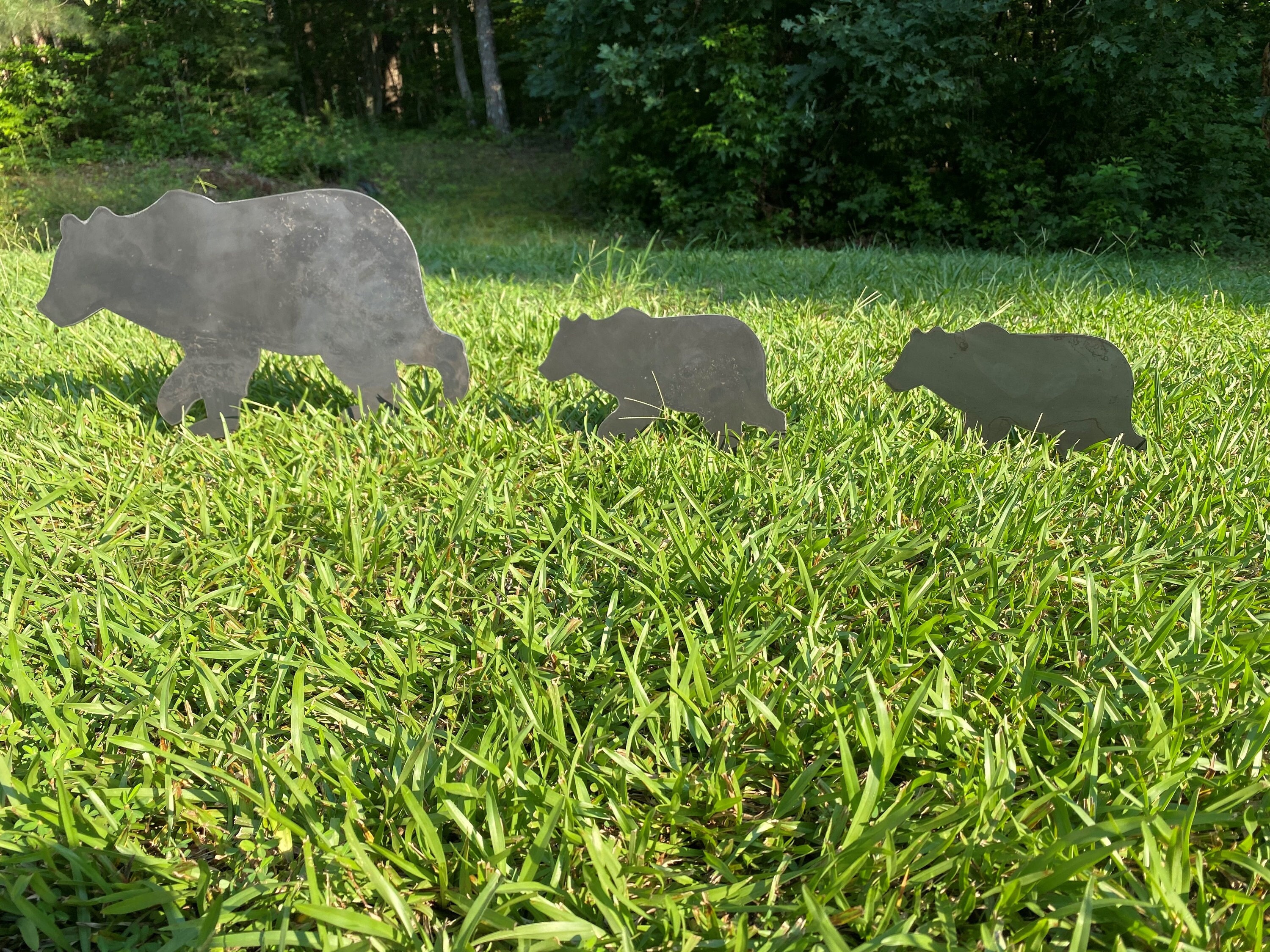 Metal Bears Yard Art / Garden Art Rustic Outdoor Decor - Etsy