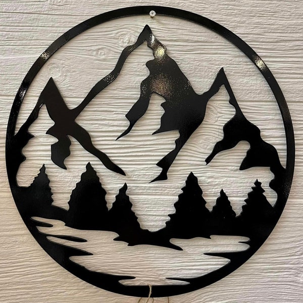 Metal Mountain Sign - Etsy