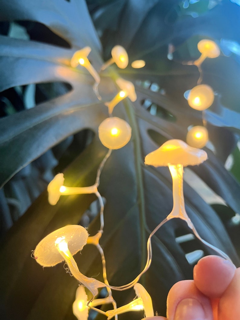 LED Mushroom Fairy String Lights | Night Lights | Nature Decor ...