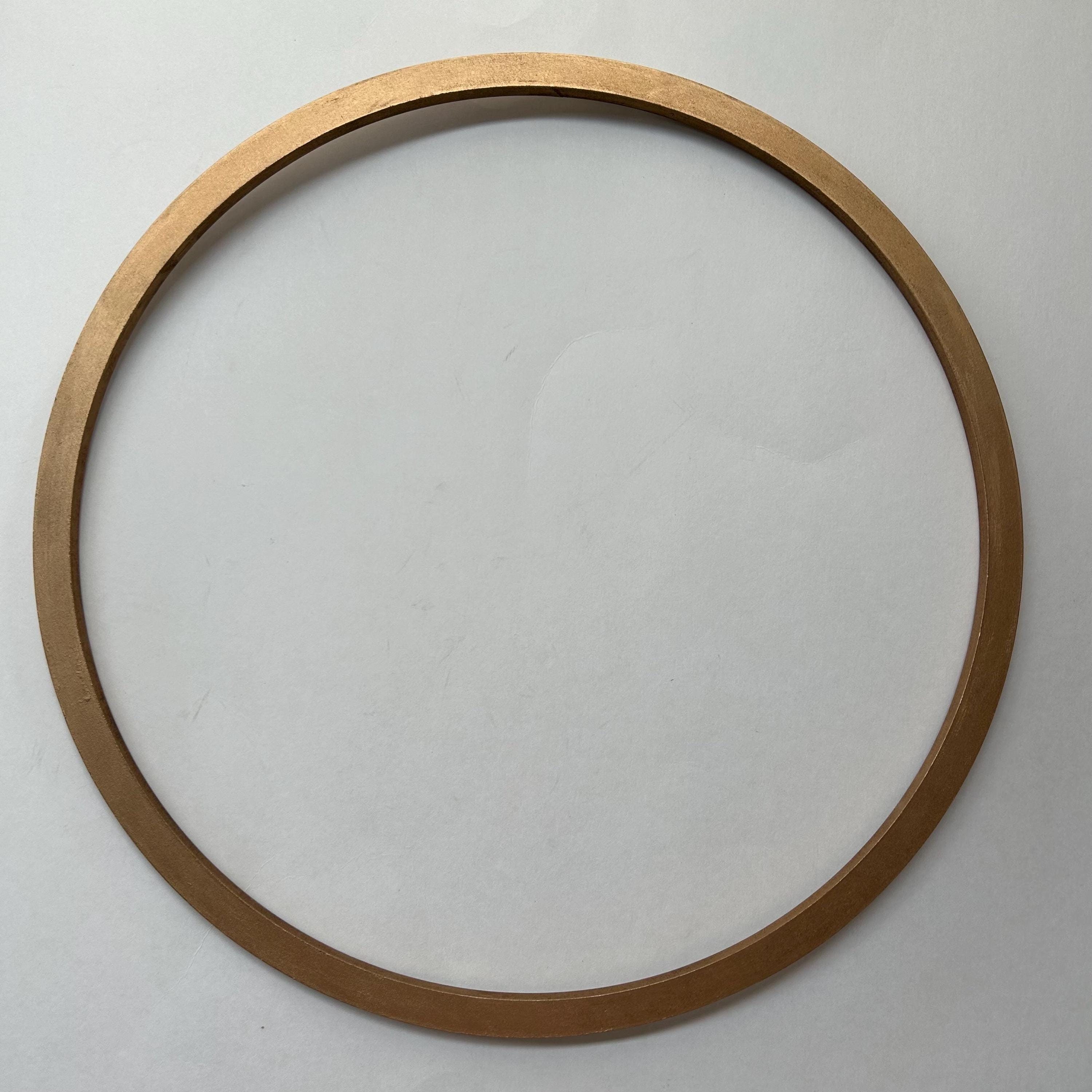 Wooden Hoop Wreath Base Handpainted in Antique Gold Wood Craft Hoop ...