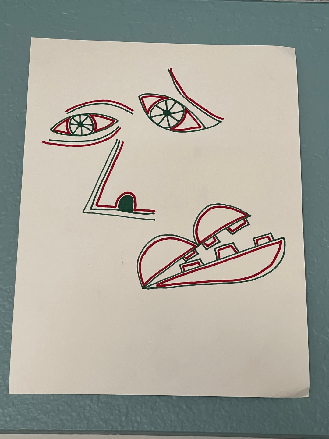 Trippy Face Drawing Cubism - Etsy