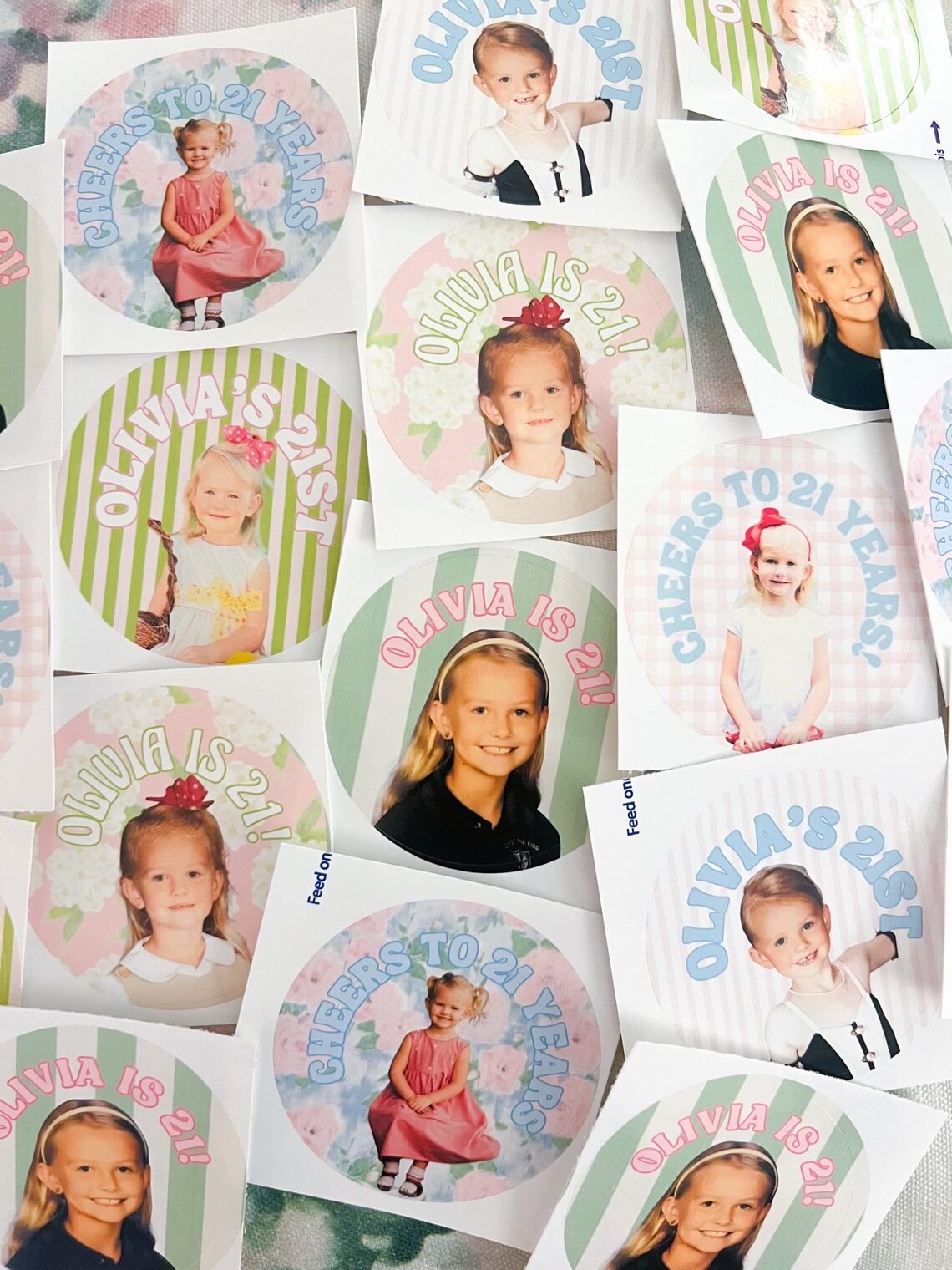 Custom 21st Stickers | 21st Birthday Decor | 21 Stickers | Custom ...