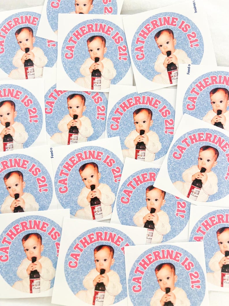 Custom 21st Stickers | 21st Birthday Decor | 21 Stickers | Custom ...