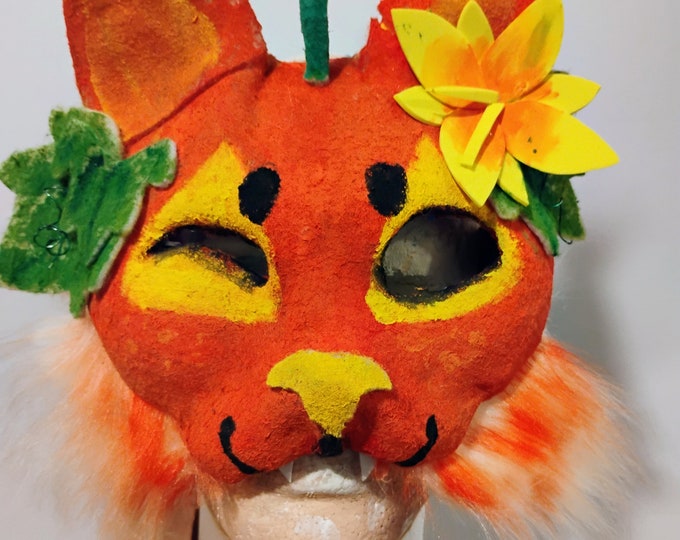 Therian Mask - Pumpkin Cat - Etsy