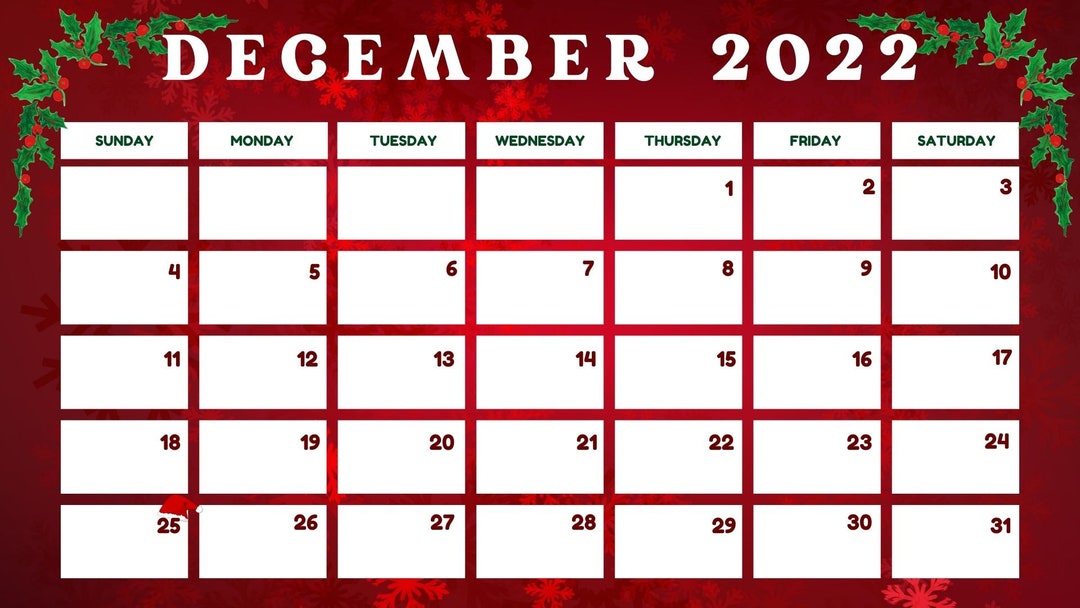 December 2022 Christmas Calendar - Etsy